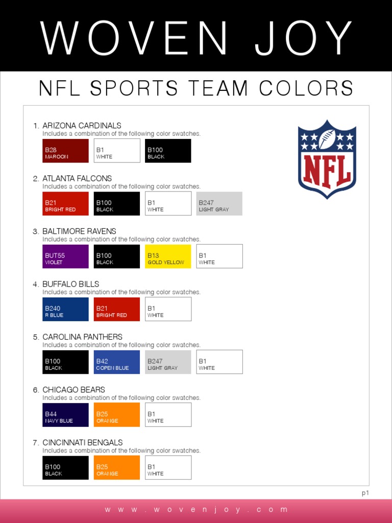 NFL Sports Team Colors: Arizona Cardinals 1 | PDF | Red | Color