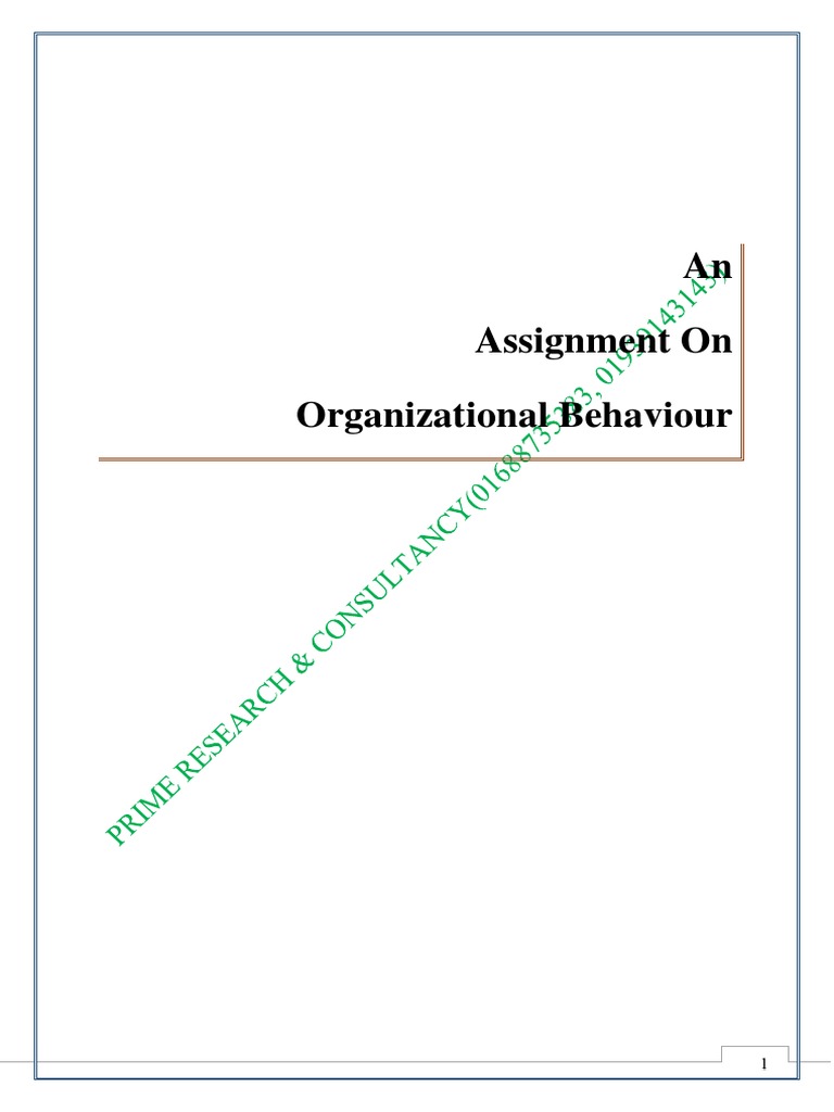 OB Assignment Sample 2 | PDF | Motivation | Motivational