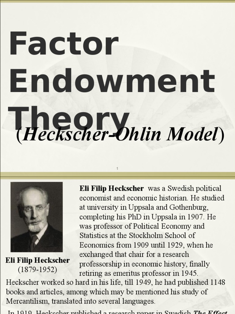 Factor Endowment Theory | PDF | Production Function | Labour Economics