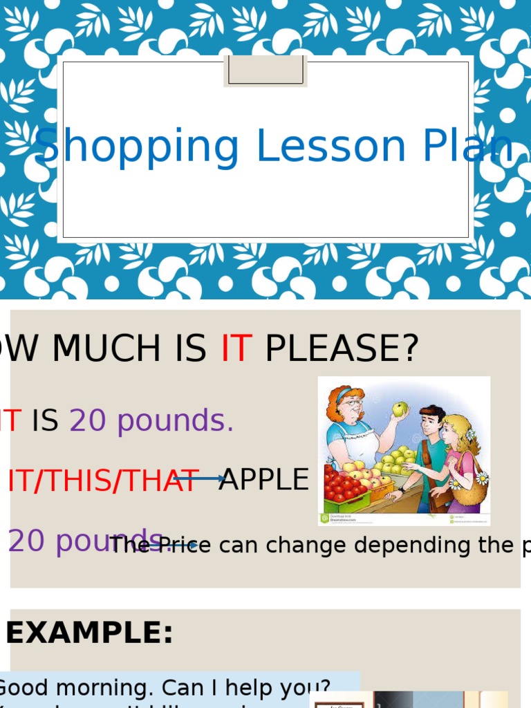 Shopping Lesson | PDF | Wellness