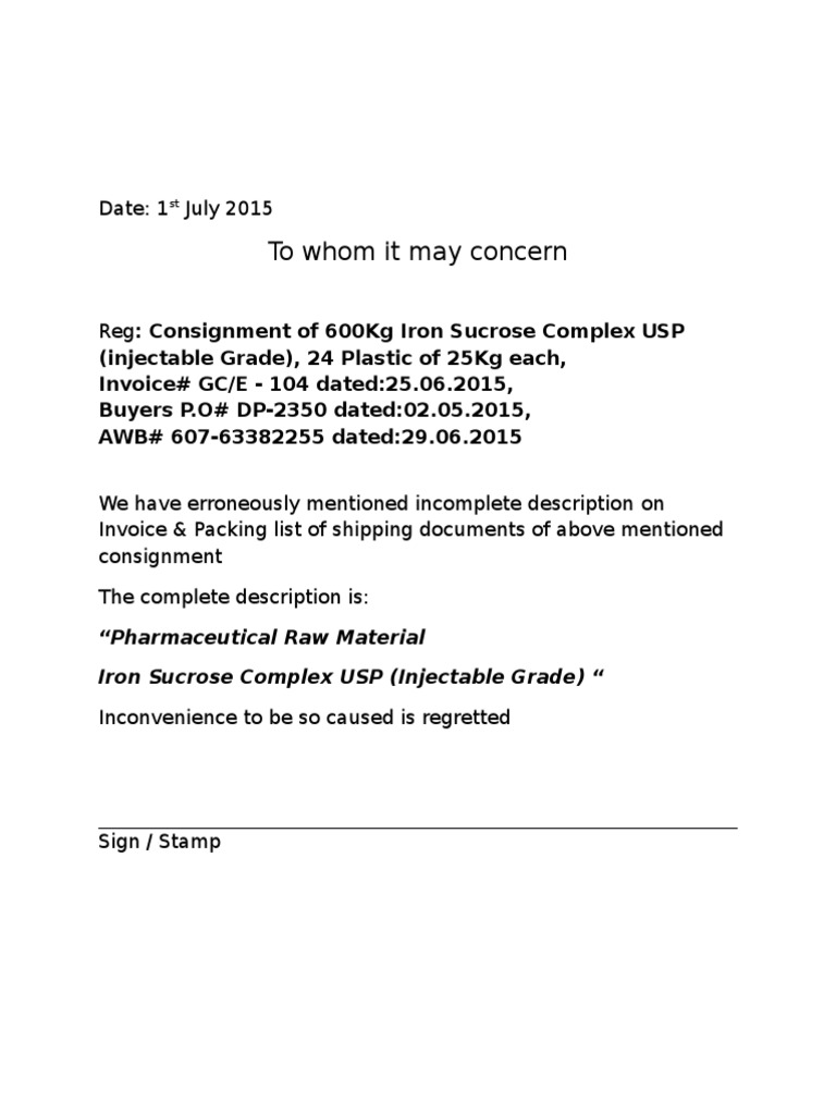 Clarification Letter | PDF