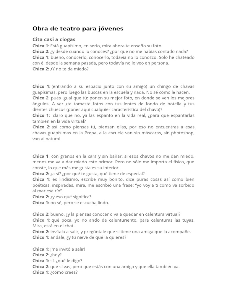 Obra de Teatro para Jóvenes | PDF | Ocio