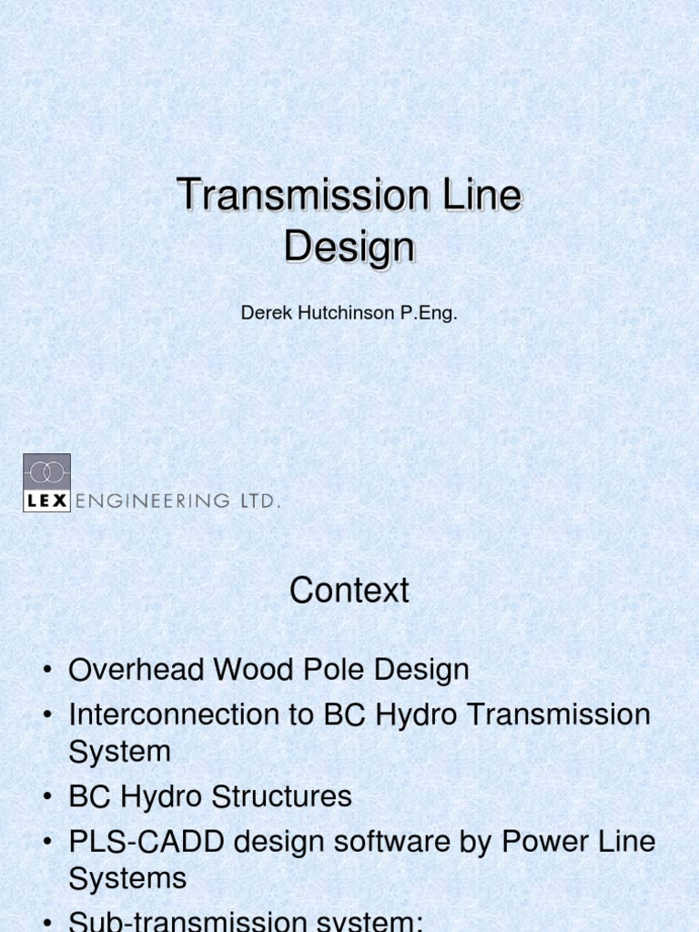 Transmission Line Design | PDF
