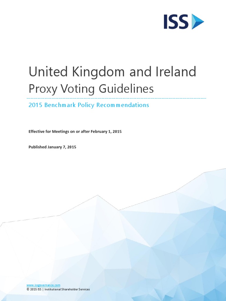 United Kingdom and Ireland: Proxy Voting Guidelines | PDF | Board Of Directors | Corporate ...