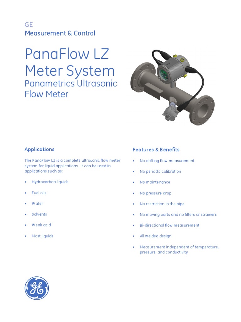 Panaflow LZ Meter System: Panametrics Ultrasonic Flow Meter | PDF