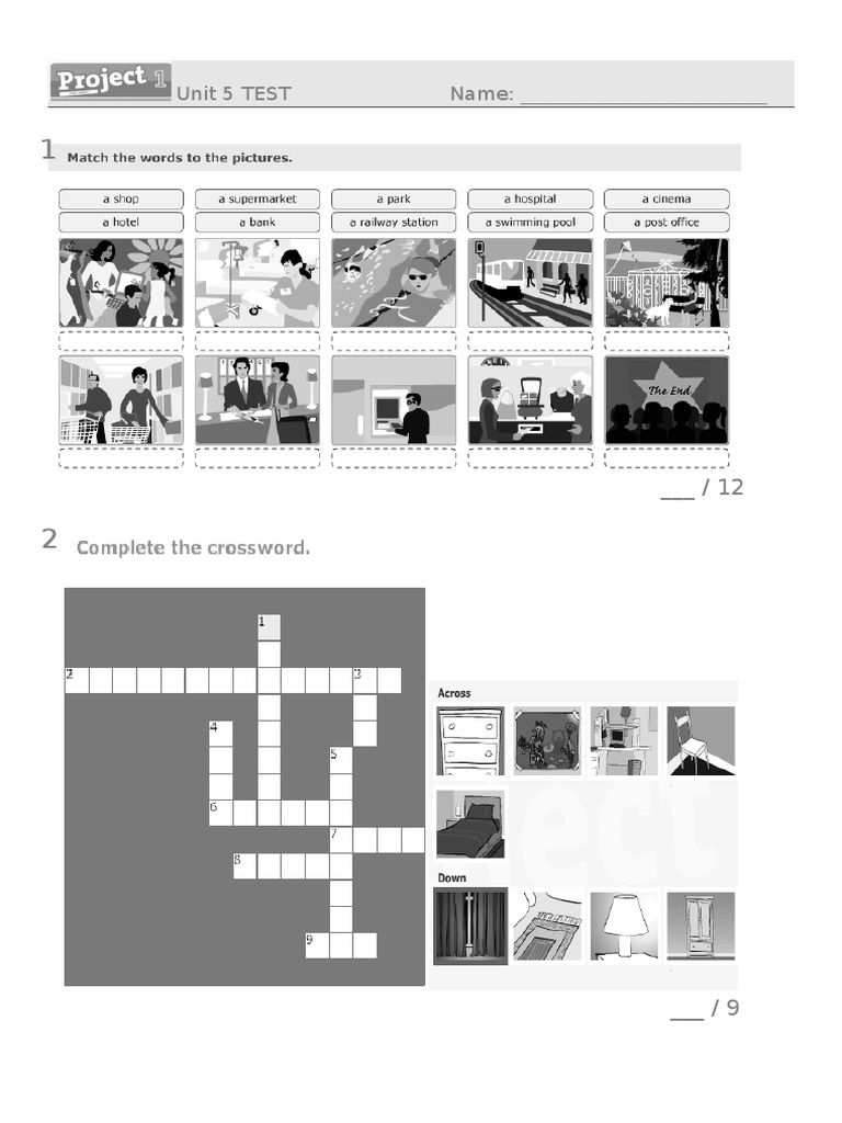 Project 1 Third Edition, TEST Unit 5