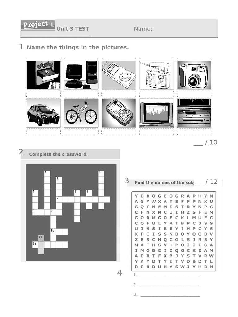 Project 1 Third Edition TEST Unit 3