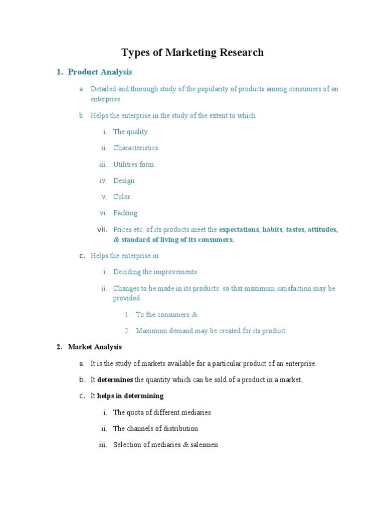 Overview of Marketing Research Types | PDF | Sales | Marketing Research