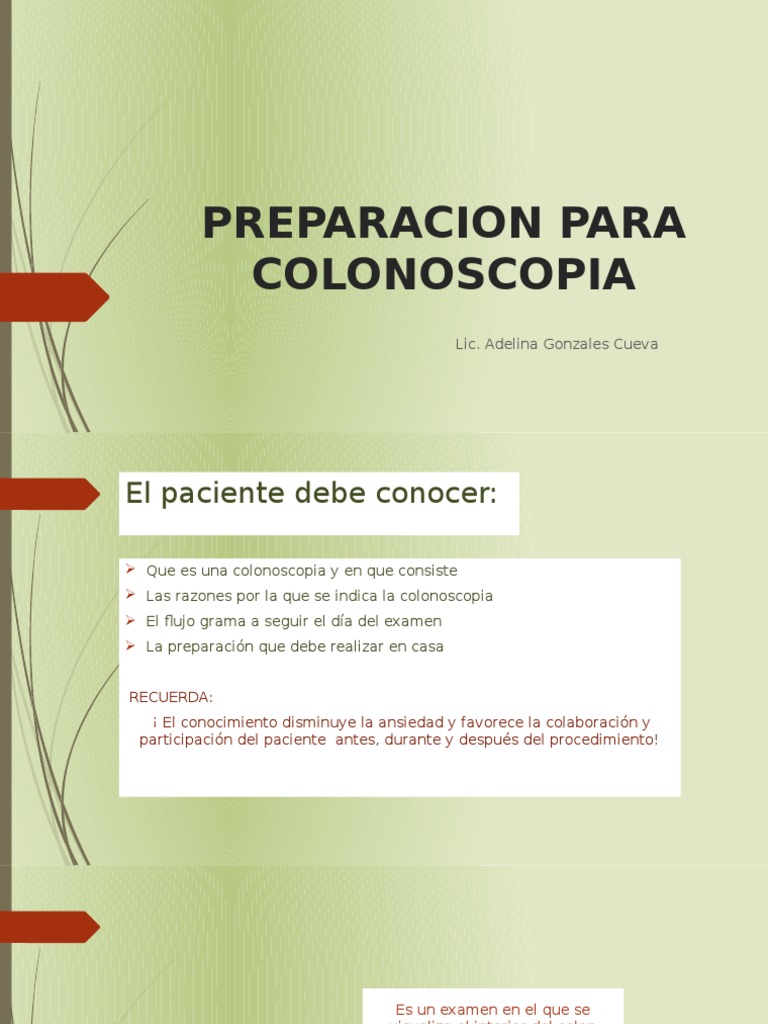 Preparacion Para Colonoscopia