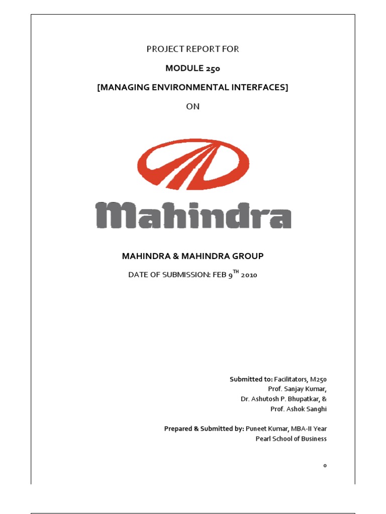 Evolution of Mahindra & Mahindra | PDF | Motor Vehicle | Car