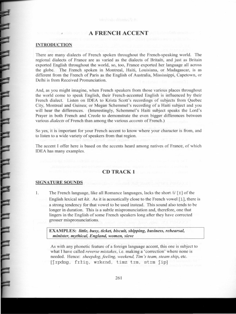 French Accent Lesson | PDF | French Language | English Language