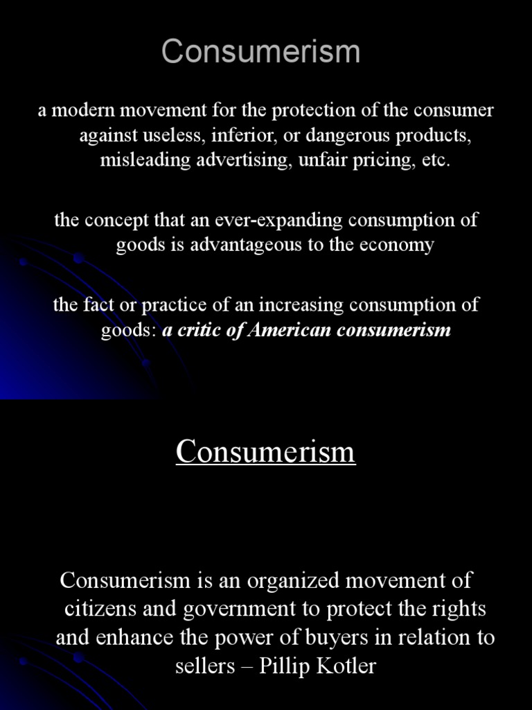 Chapter - Consumerism | PDF | Consumerism | Sales