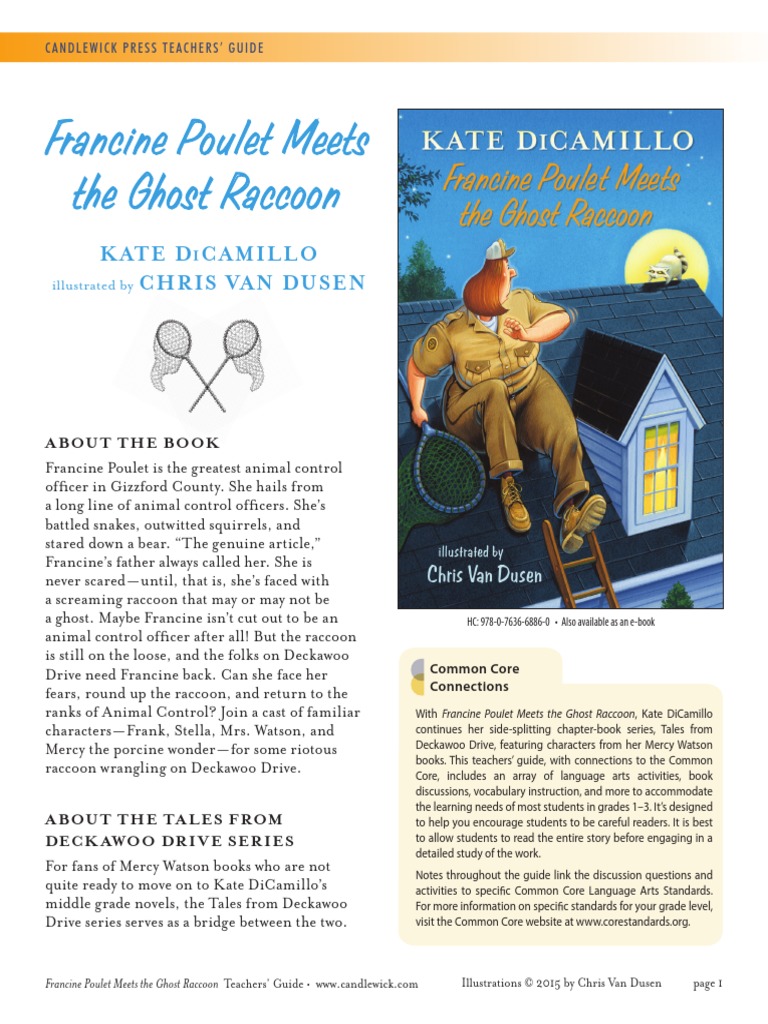 Francine Poulet Meets The Ghost Raccoon Teachers' Guide | PDF | Reading ...