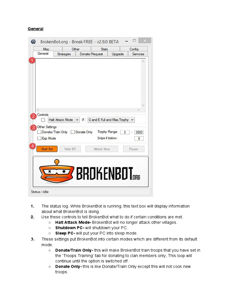 BrokenBot Settings Guide For Clash of Clans | PDF | Software | Computing