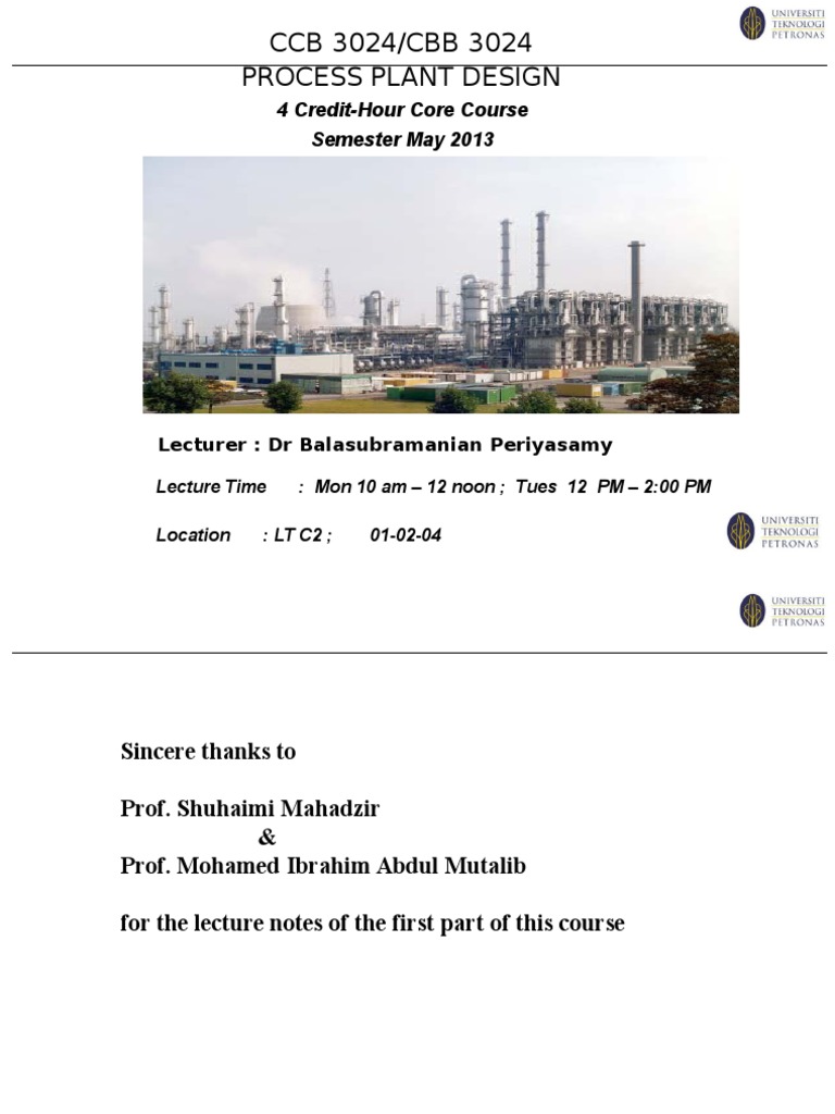 1 ChemPlantDesign-Intro To Plant Design Economics | PDF | Chemical ...