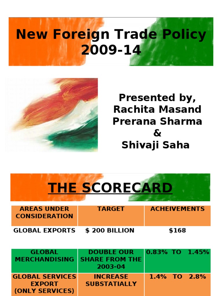 New Foreign Trade Policy 2009-14 | PDF | Exports | Trade