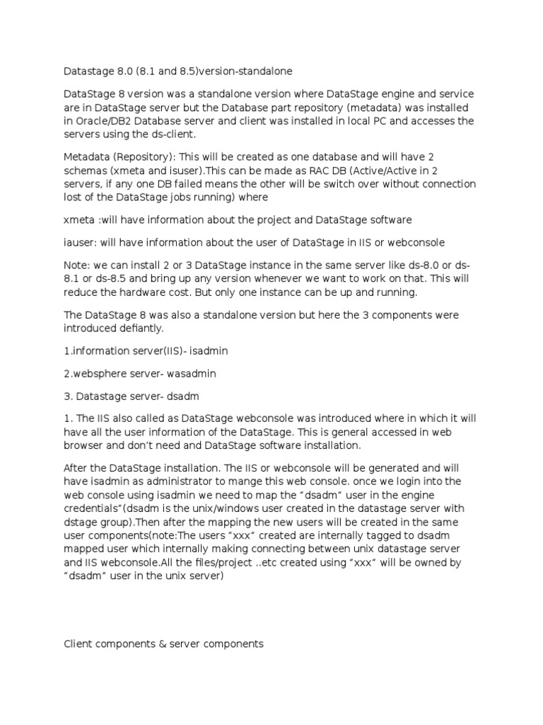 Datastage 8.0 Architecture | PDF | Internet Information Services | Databases