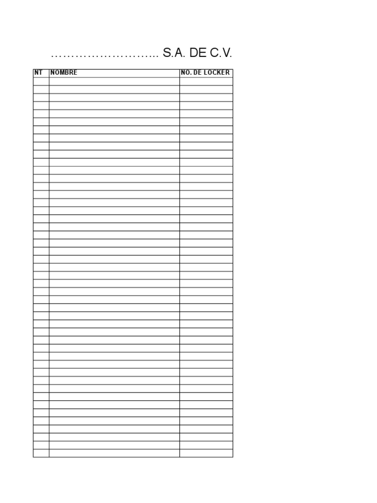 Control de Lockers | PDF | Hogar, jardinería y bricolaje