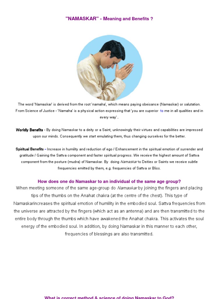 Namaskaar! The Importance | PDF | Chakra | Kundalini