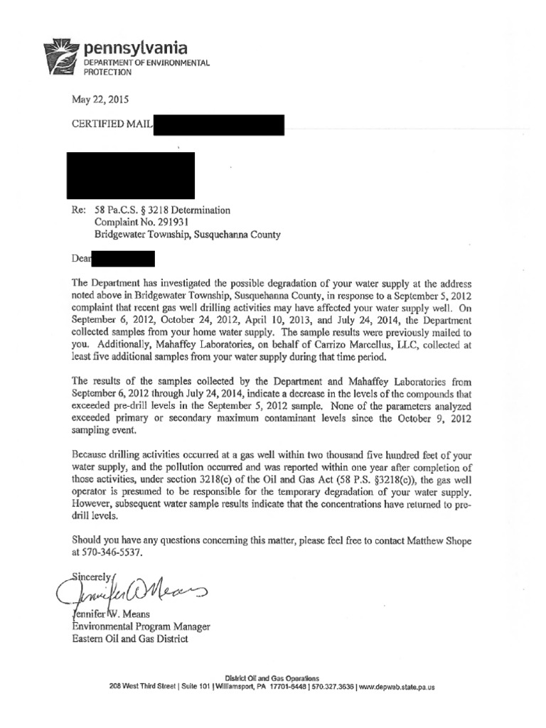2500 Feet Determination Letter | PDF