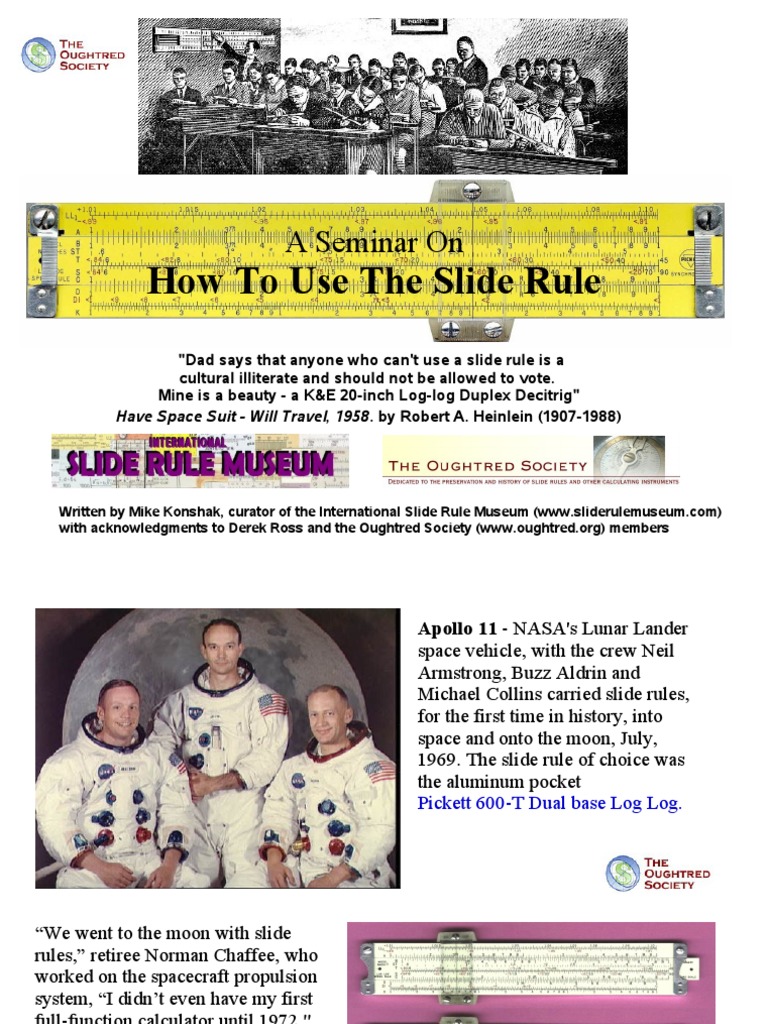 Using The Slide Rule | PDF | Teaching Methods & Materials