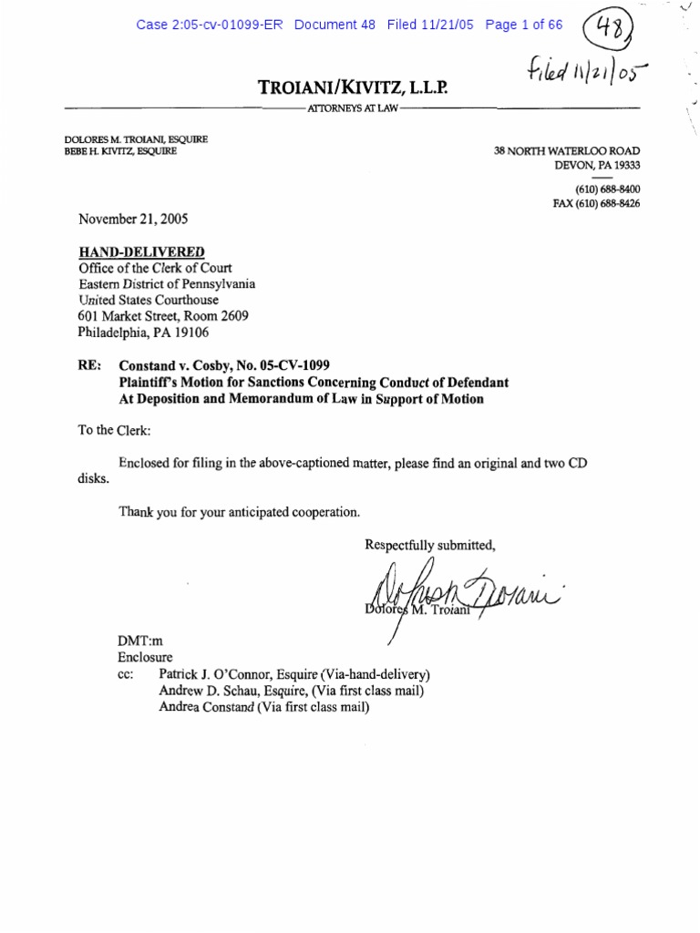 Bill Cosby Deposition Transcript | PDF | Law