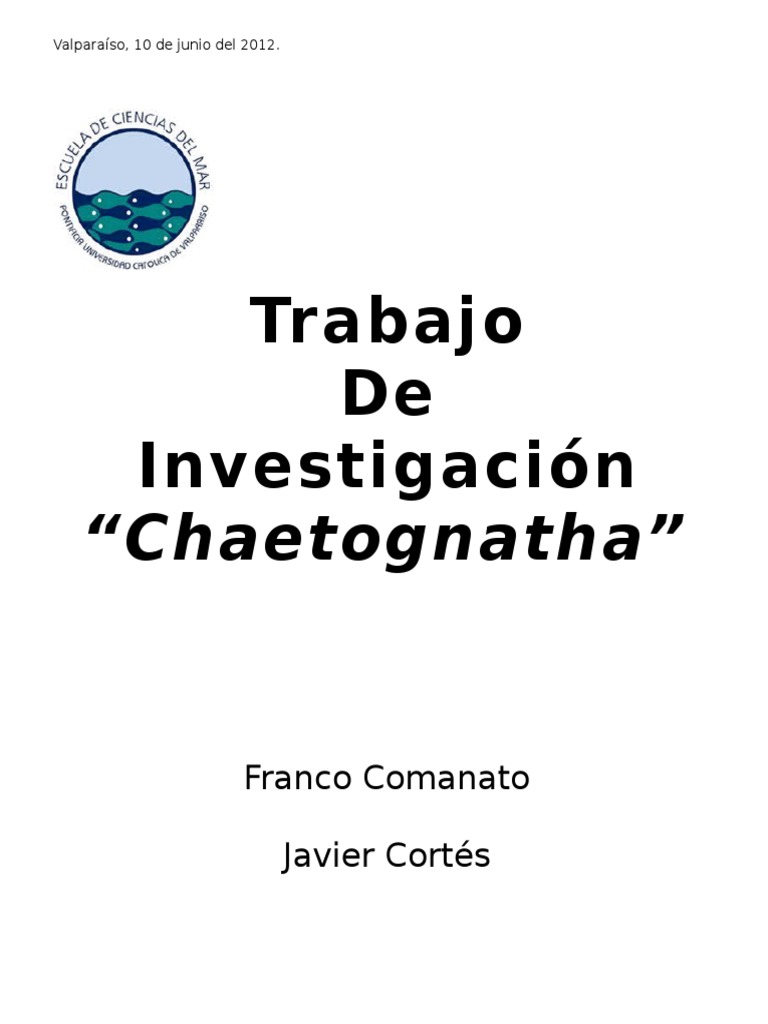 Quetognatos: morfología, identificación y clasificación de los gusanos ...