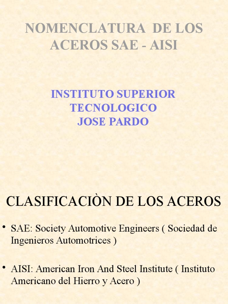 Clasificaciòn Sae Aisi de Aceros PDF