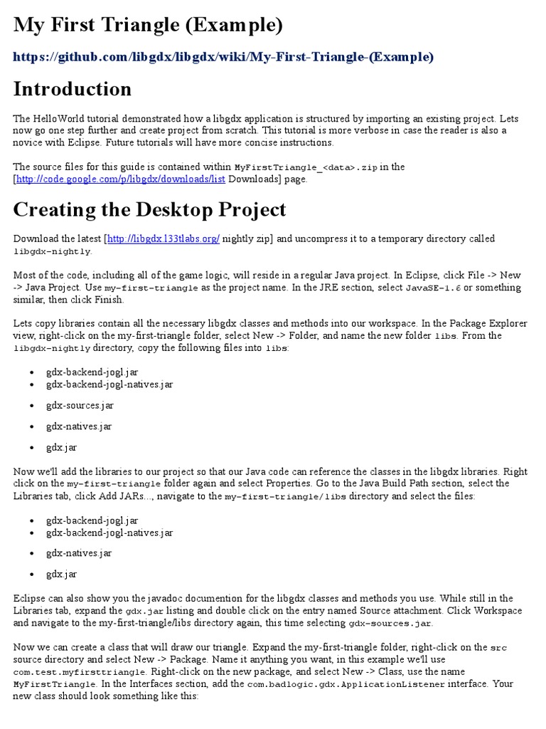 Libgdx & Java | PDF | Java (Programming Language) | Android (Operating System)