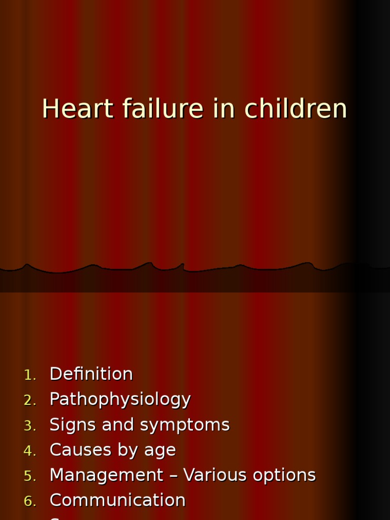 Heart failure in children.ppt | Heart Failure | Congenital Heart Defect