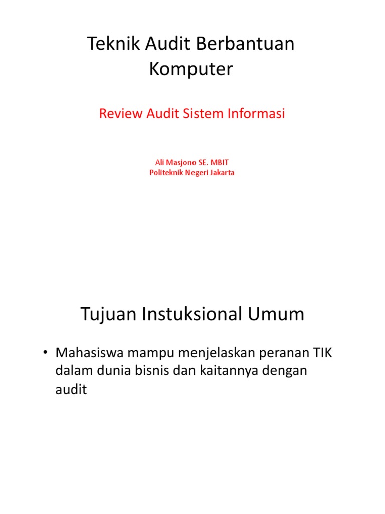 Teknik Audit Berbantuan Komputer | PDF