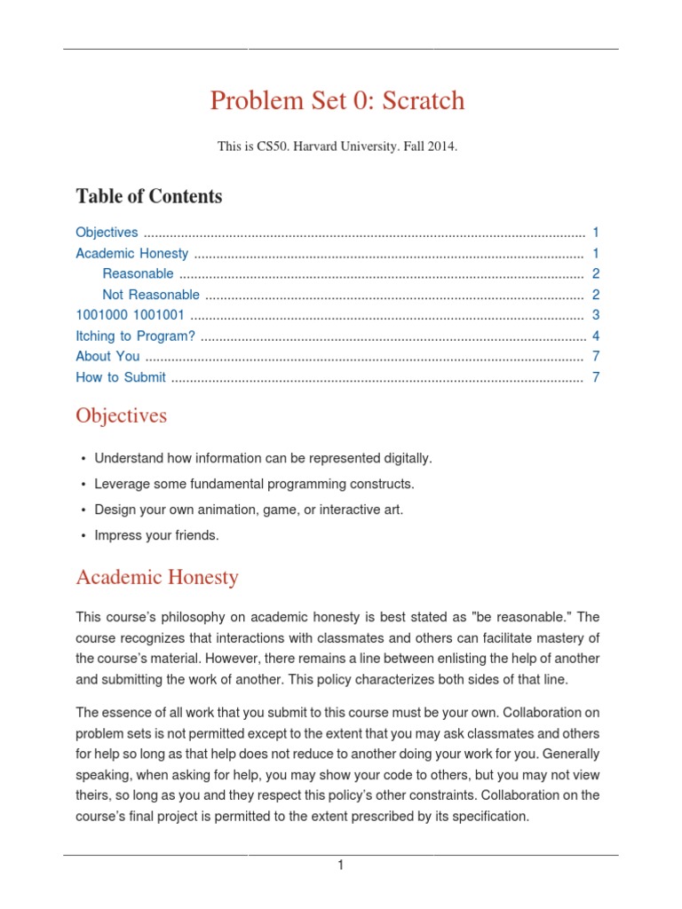 Pset 0 | PDF | Scratch (Programming Language) | Areas Of Computer Science