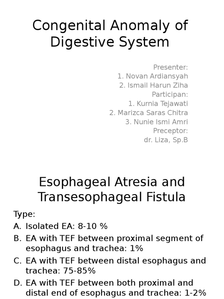 Congenital Anomaly of Digestive System | Digestive Diseases | Digestive ...