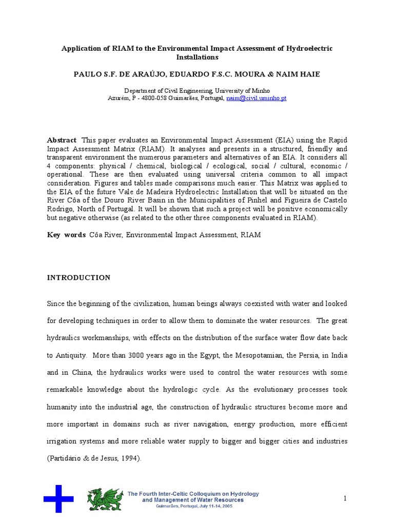 Matriz Riam | PDF | Environmental Impact Assessment | Resource