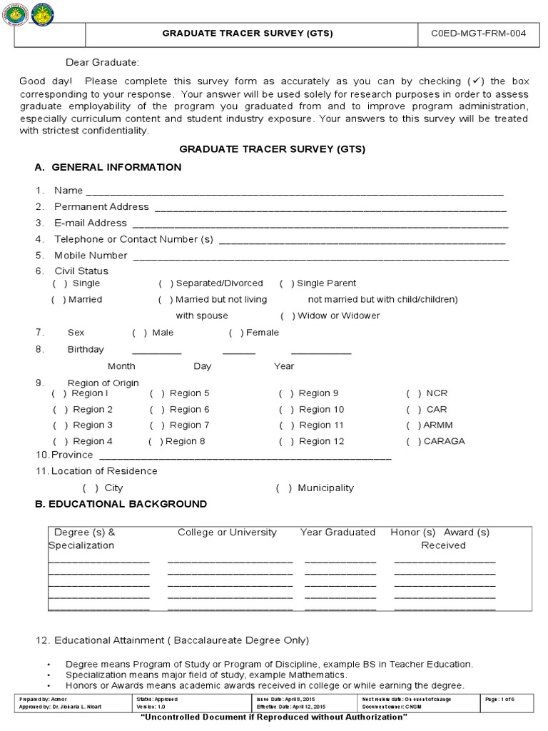 Tracer Study | Profession | Academic Degree