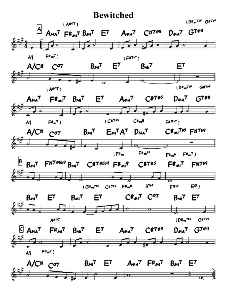 Bewitched: Chords and Lyrics | PDF | Technology & Engineering