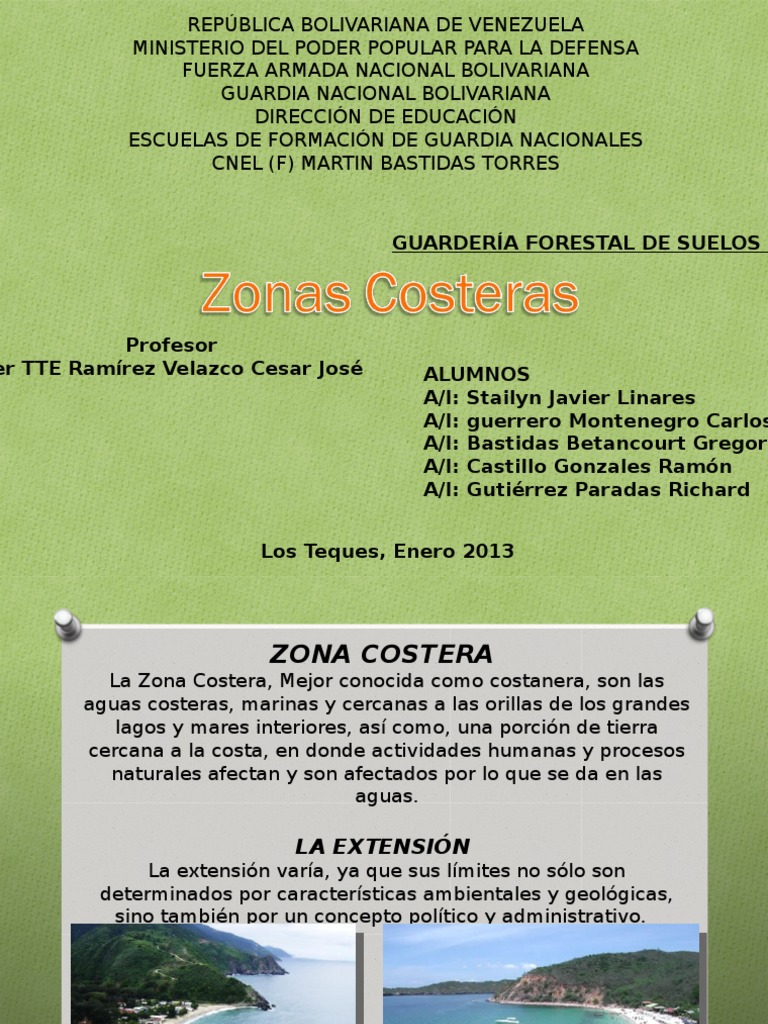 Características de la Zona Costera Venezolana | PDF | Costa | Venezuela