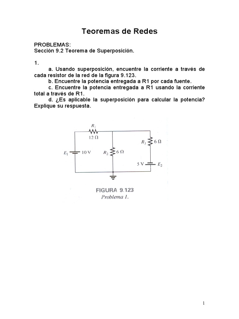 Capitulo 9 - Teoremas de Redes | PDF | Energia electrica | Red eléctrica
