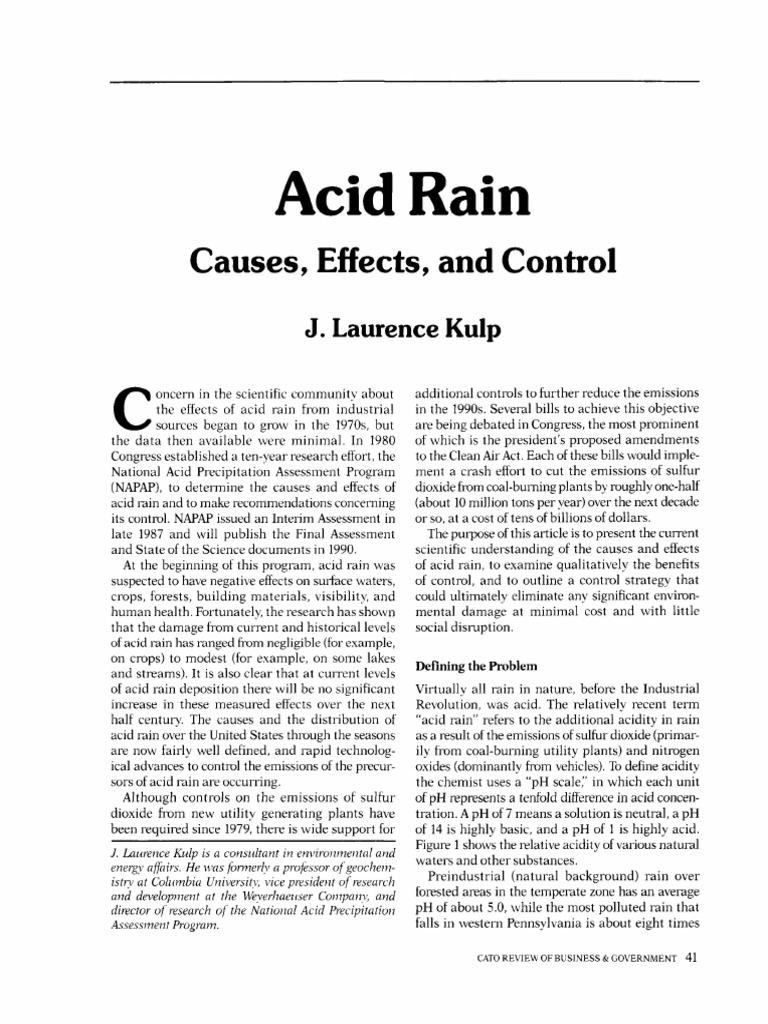 Acid Rain | PDF