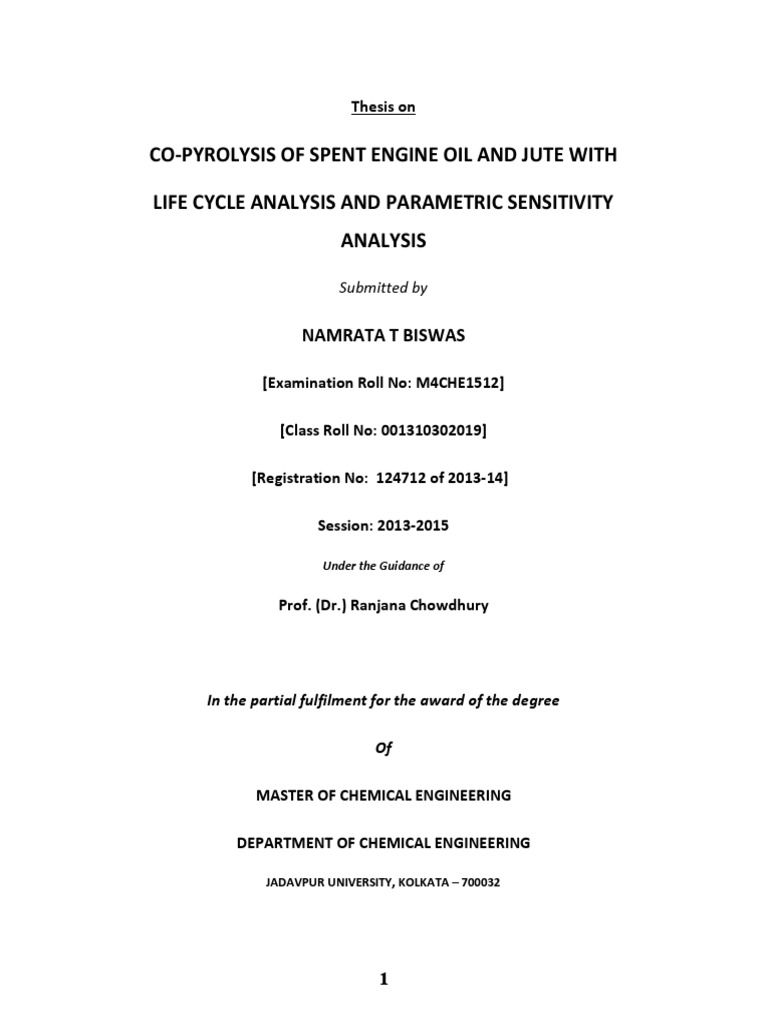 Co-Pyrolysis of Spent Engine Oil | PDF | Pyrolysis | Renewable Energy