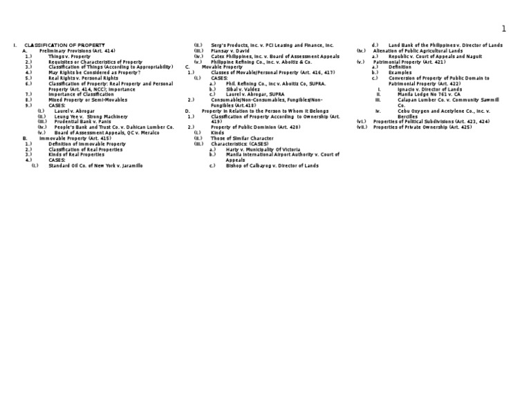Property Classification Overview | PDF