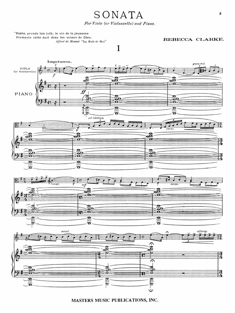 Rebecca Clarke - Viola Sonata | PDF | Viola | Musical Compositions