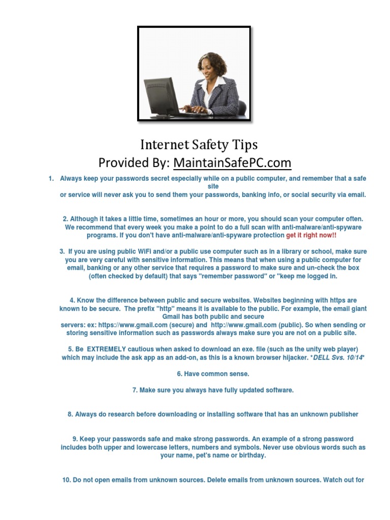 Internet Safety | PDF | Computers | Technology & Engineering