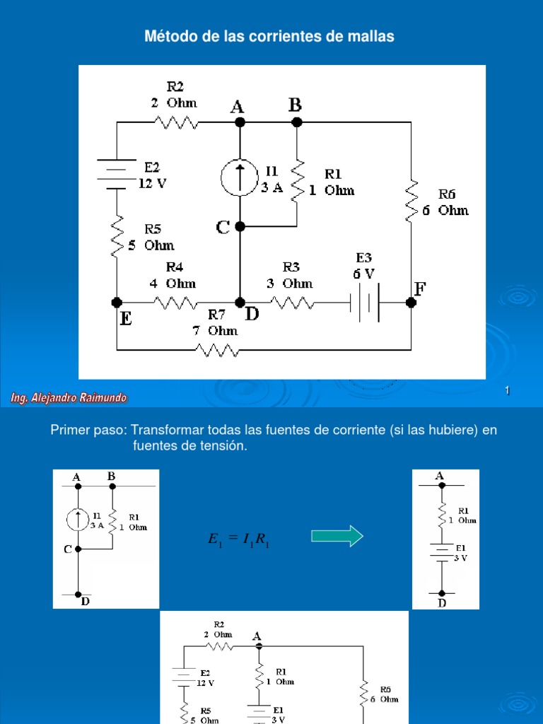 Metodo de mallas y nodos.pdf | Resistencia eléctrica y conductancia | Electromagnetismo