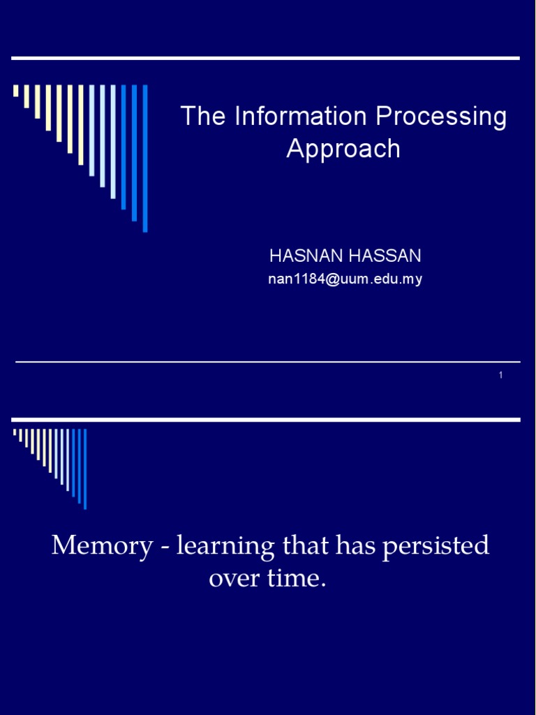 3_information processing approach.ppt | Metacognition | Memory