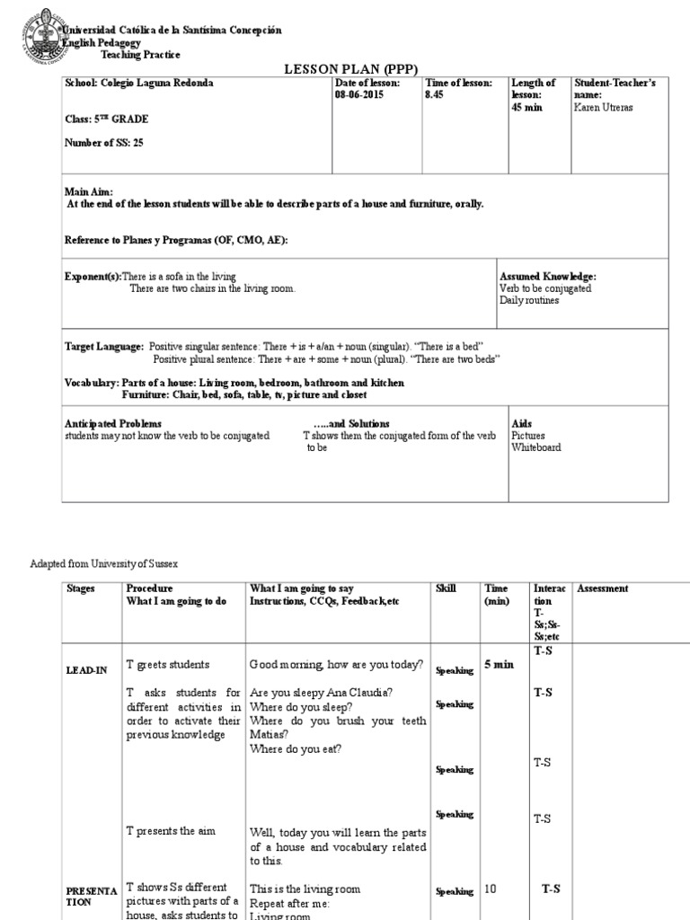 PPP Lesson Plan | PDF | Morphology | Languages