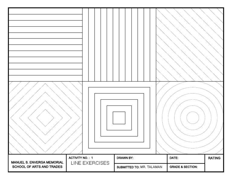 Line Exercises Rating for Enverga School | PDF