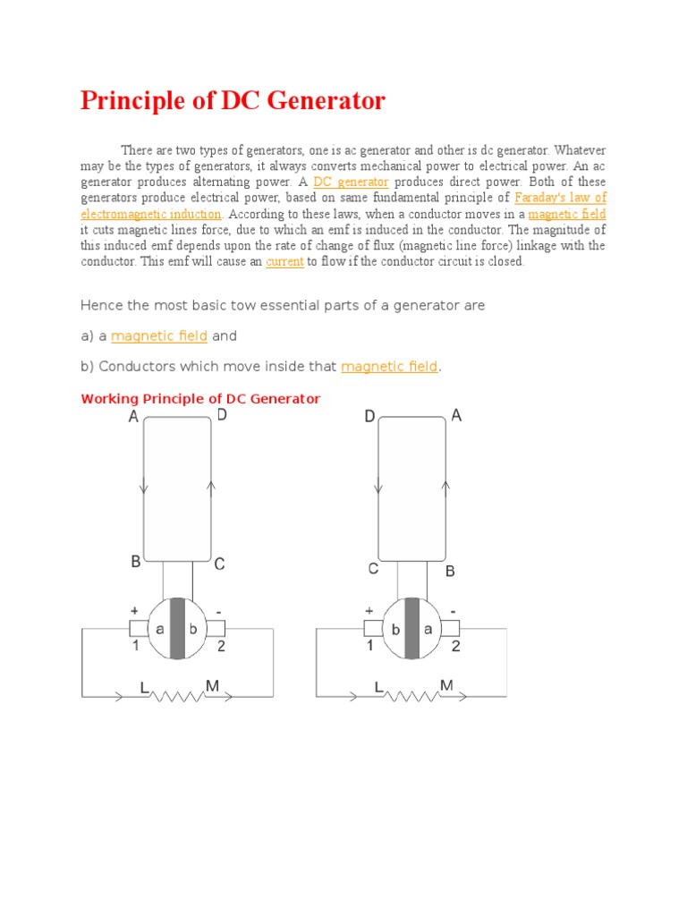 Understanding DC Generator Principles | PDF | Electric Generator ...