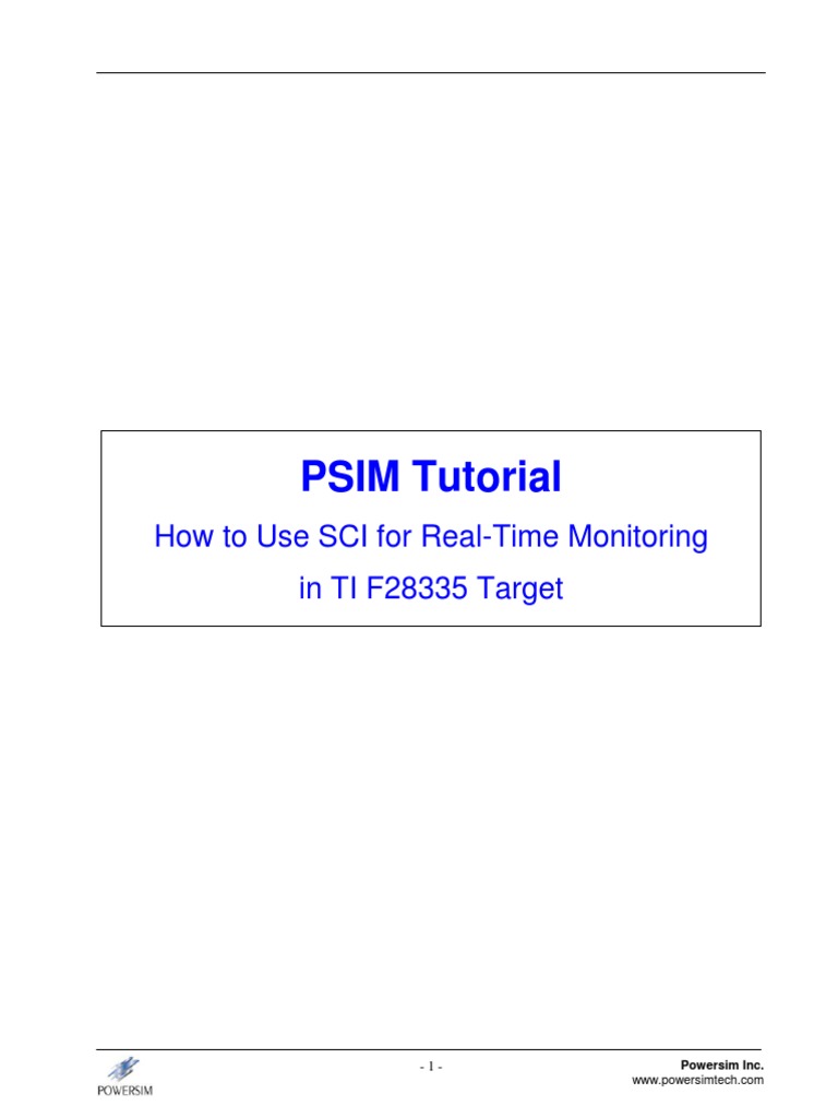 Tutorial-Using SCI For Real-Time Monitoring in TI F28335 Target | PDF | Bit | Usb