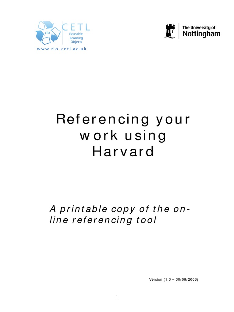 01 Harvard Referencing | PDF